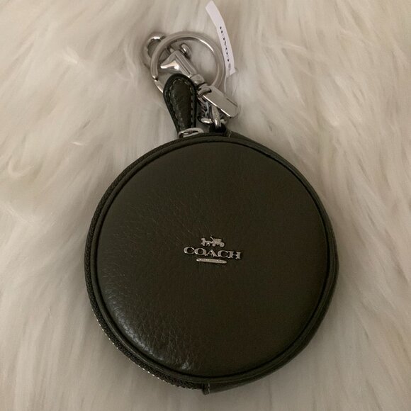 Coach | Accessories | Coach Pebble Leather Circular Coin Pouch Bag ...
